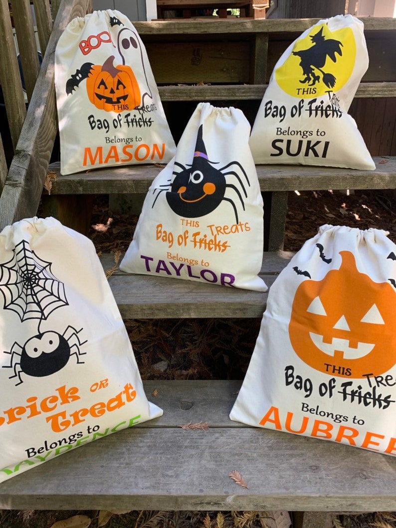 Trick or Treat Bags - Halloween Bag - Halloween Candy Tote ...