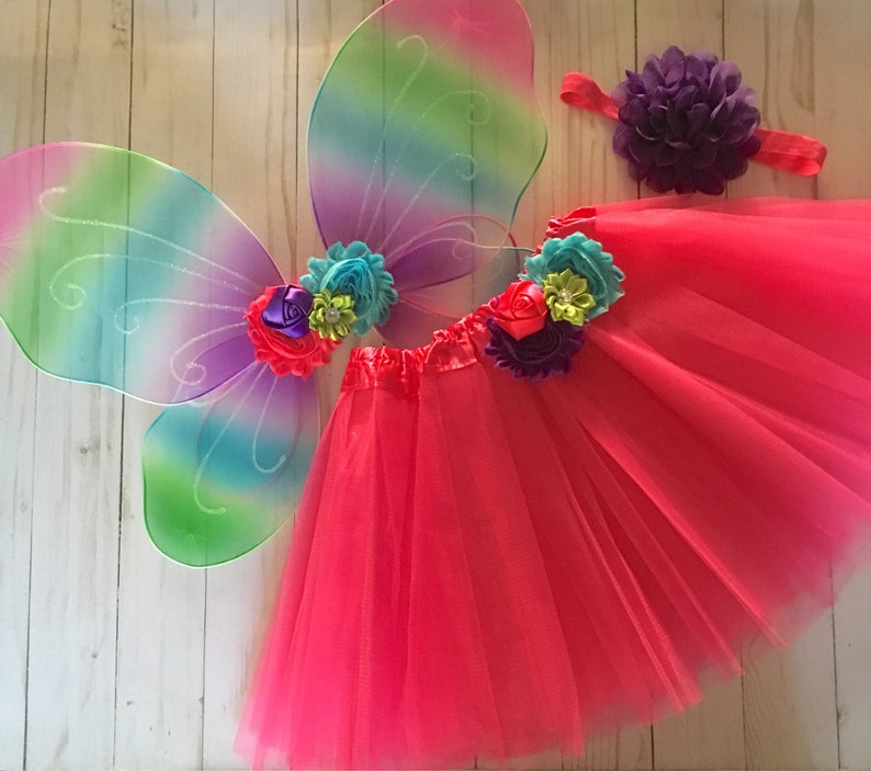Rainbow Fairy Costume Halloween Costume Girls Dress up - Etsy