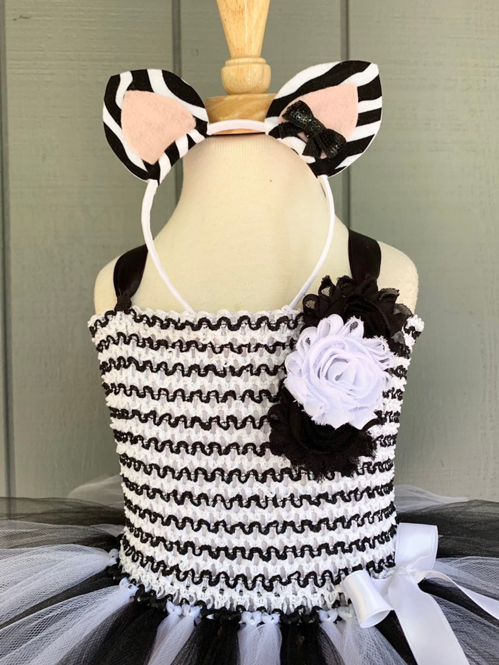 Zebra Dress Zebra Tutu Girls Halloween Costume Black and - Etsy