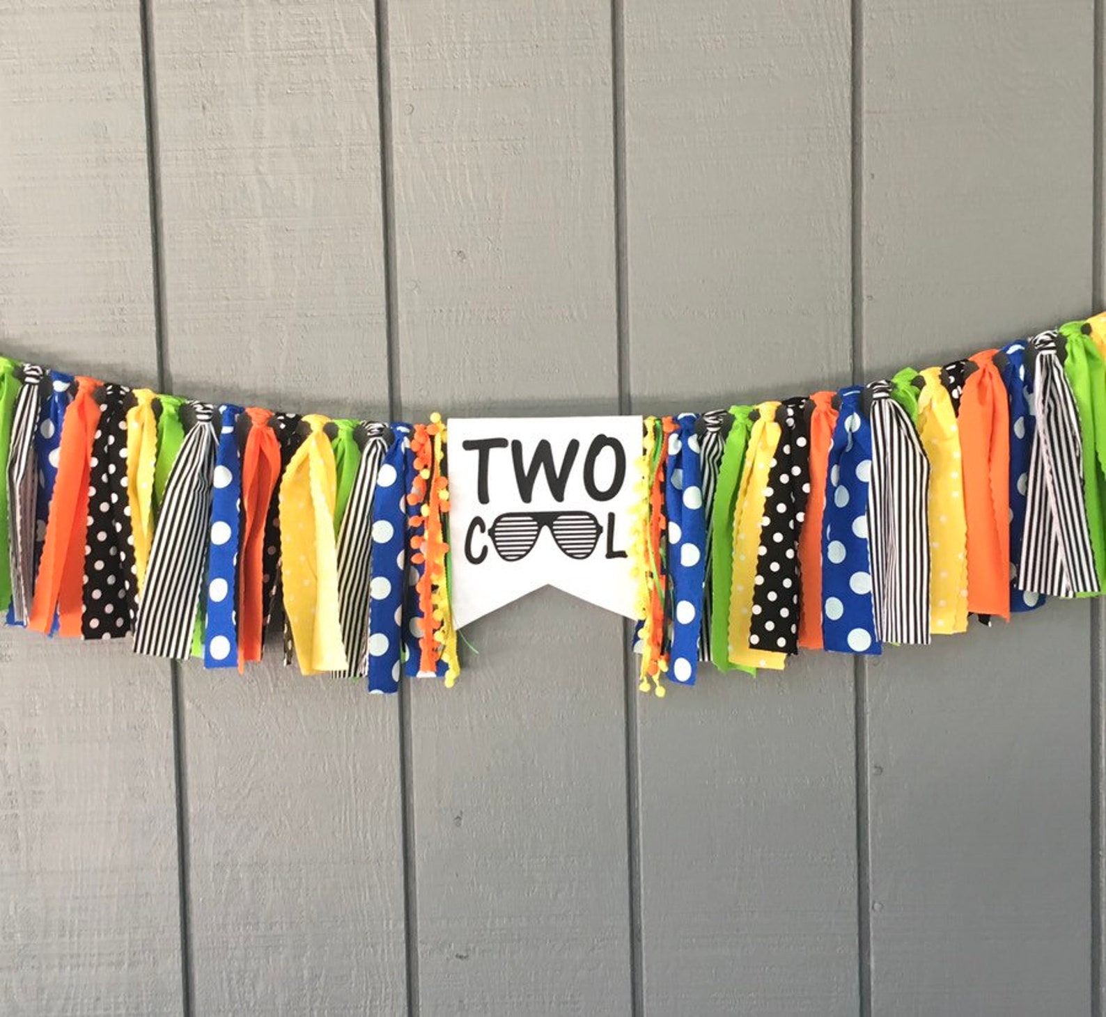 Boys Two Cool Birthday Banner Second Birthday Banner Two | Etsy