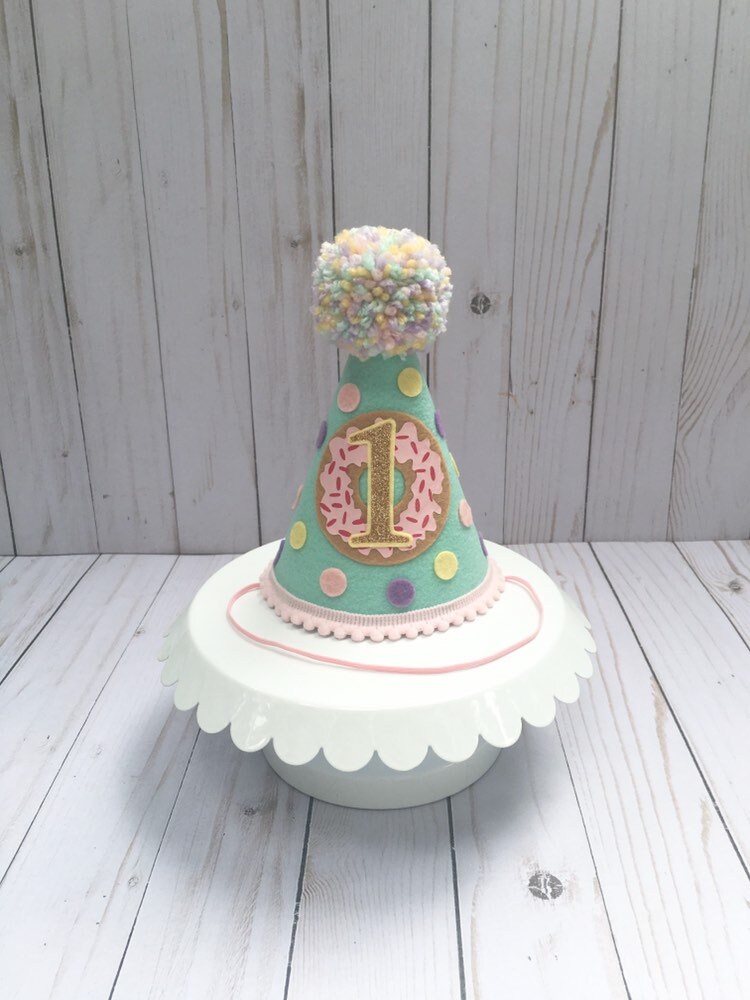 Donut Grow up Girls 1st Birthday Hat and Banner Donut | Etsy
