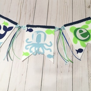 Under the Sea Birthday Hat and Banner - Boys First Birthday - Sea Life ...