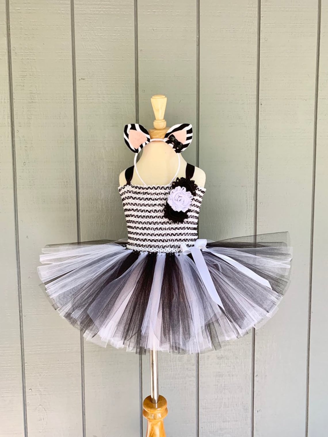Zebra Dress Zebra Tutu Girls Halloween Costume Black and - Etsy