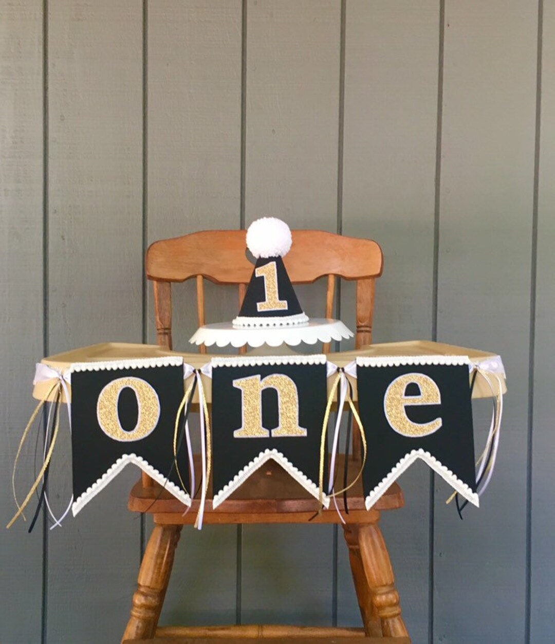 Boys 1st Birthday Hat and High Chair Banner - First Birthday Hat - Boys ...