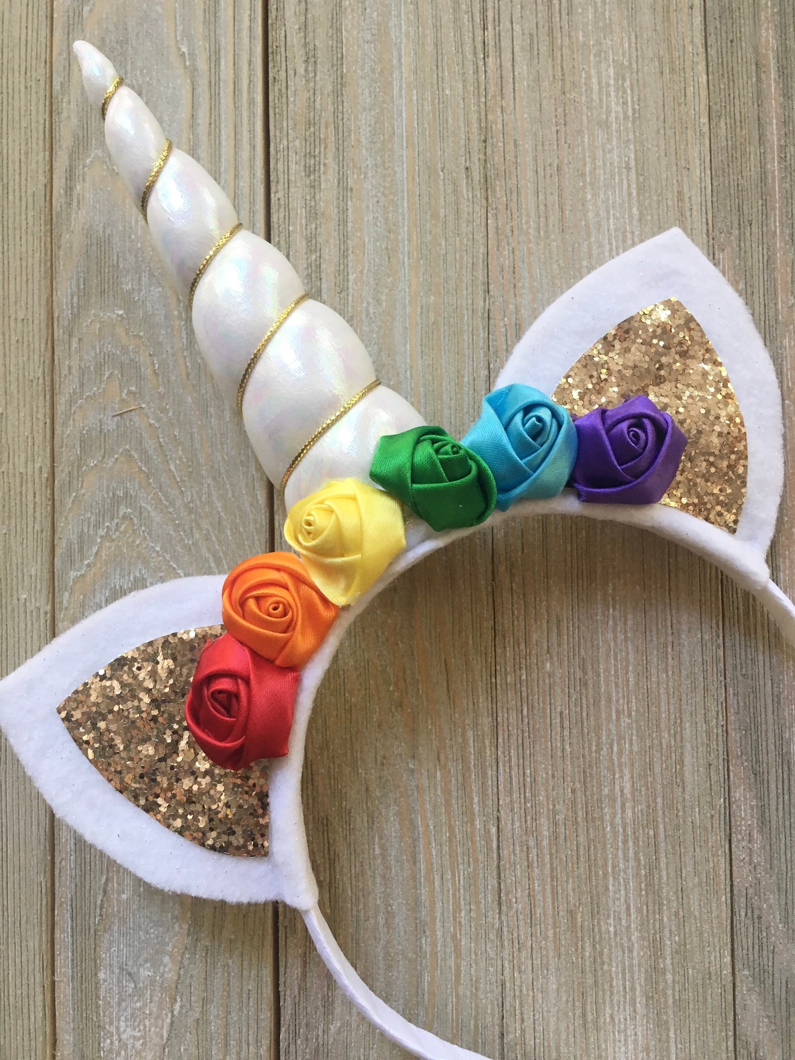 Rainbow Unicorn Headband - Unicorn Horn - Unicorn Birthday - Rainbow ...
