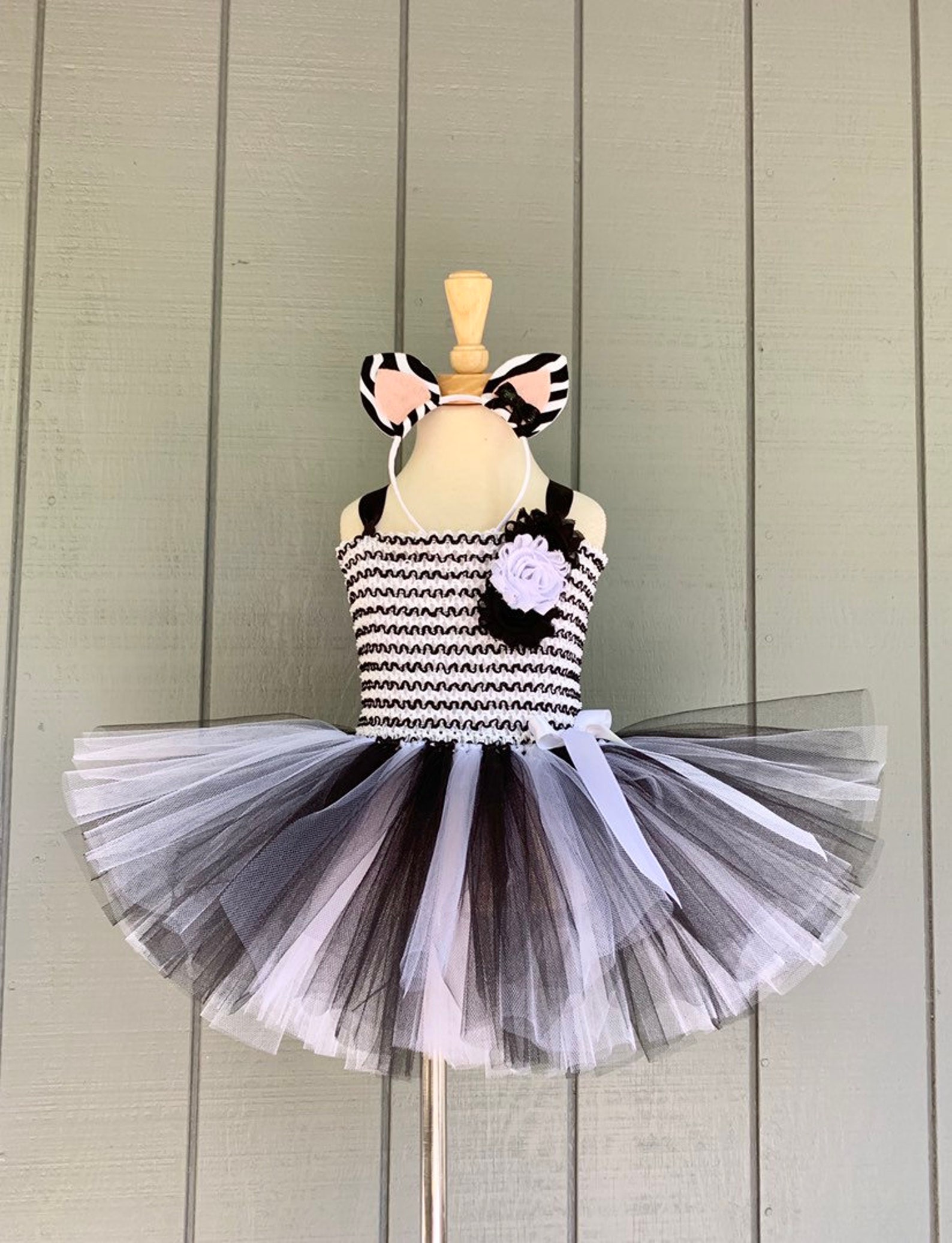 Zebra Dress Zebra Tutu Girls Halloween Costume Black and - Etsy