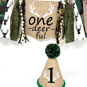 One-deer-ful High Chair Banner - Boys Deer Banner - Camo Hunting ...