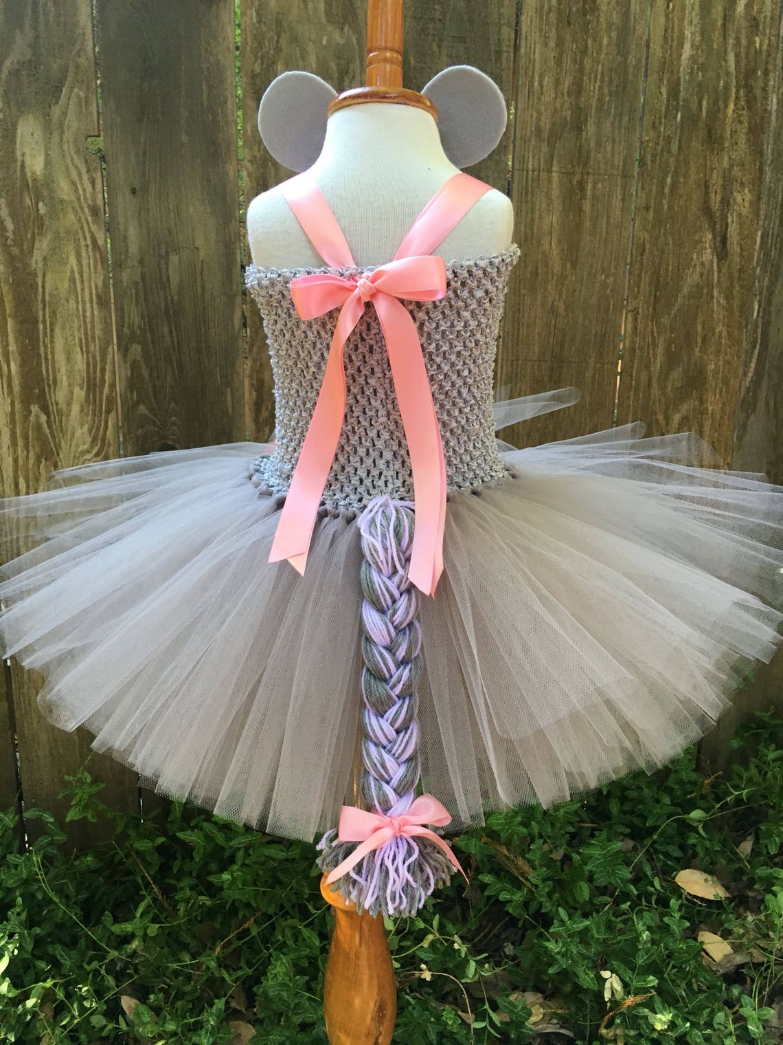 Mouse Tutu Dress - Mouse Costume - Halloween Costume - Gray and Pink ...