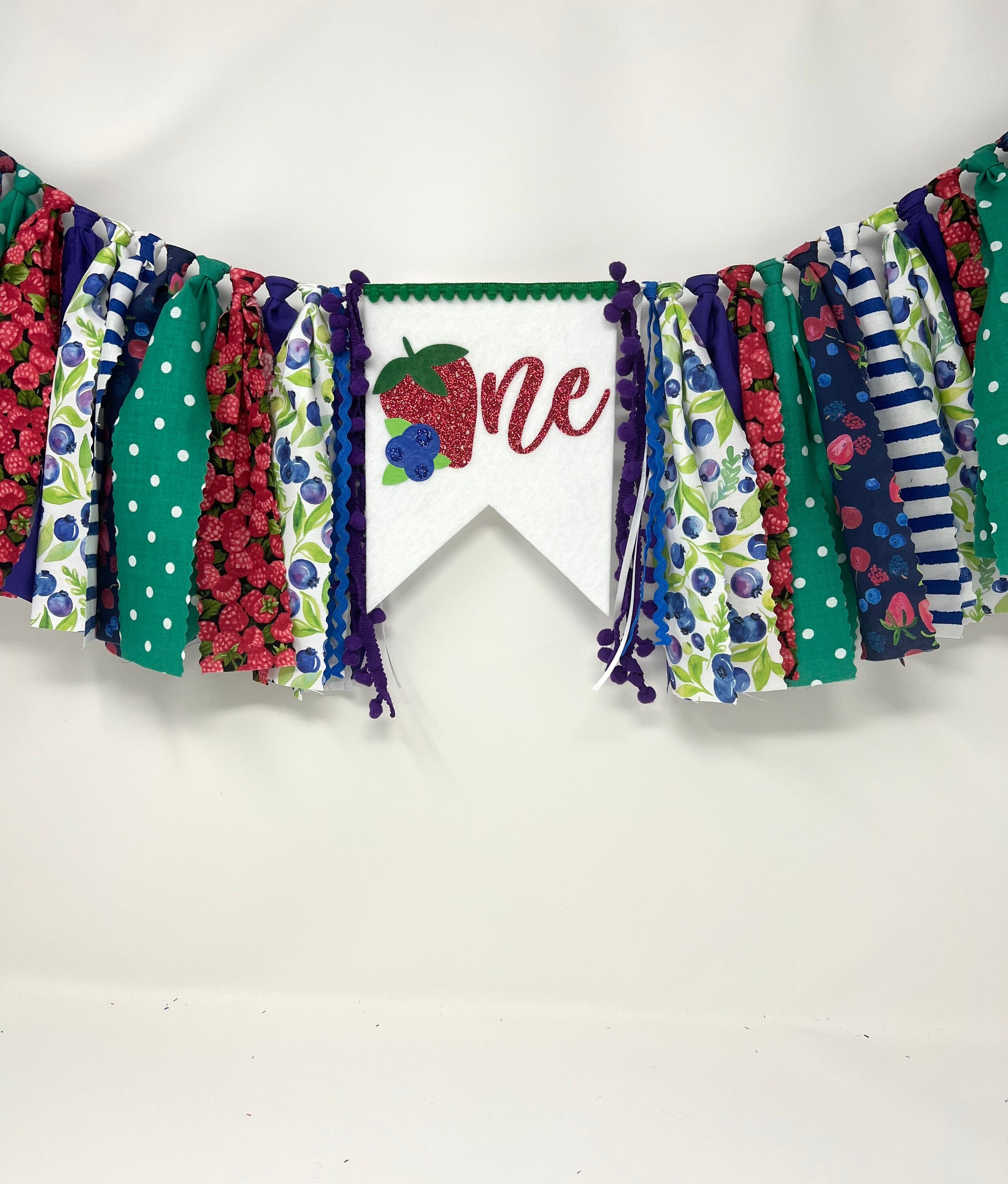 Berry 1st Birthday High Chair Banner - Fruit One Banner - 1st Birthday ...