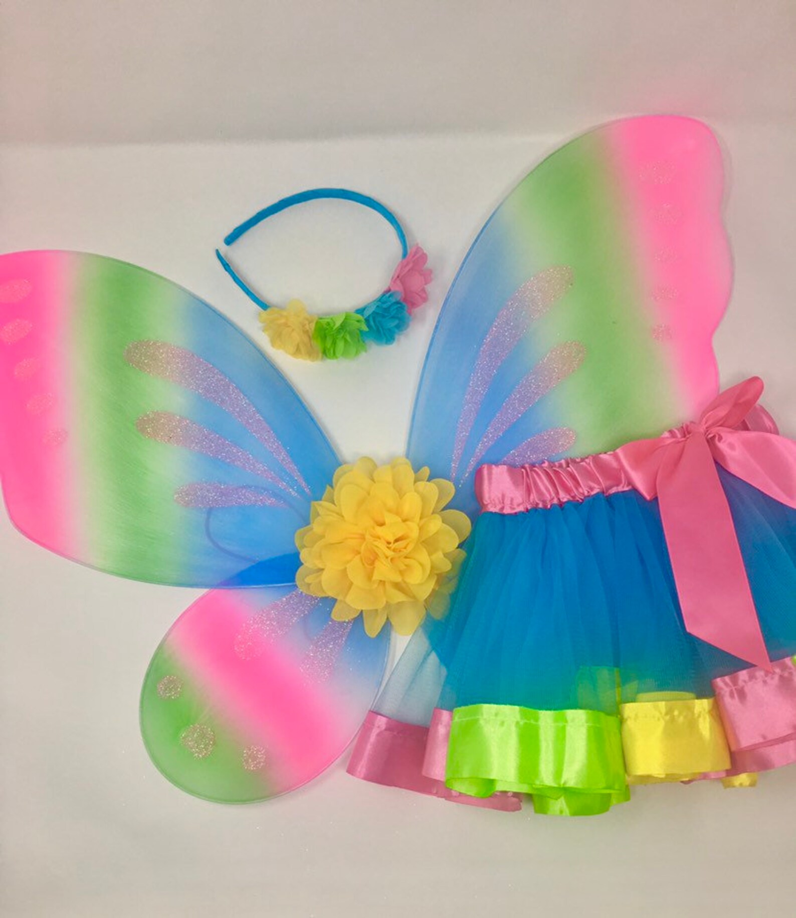 Bright Rainbow Fairy Costume Girl Halloween Costume Girls - Etsy