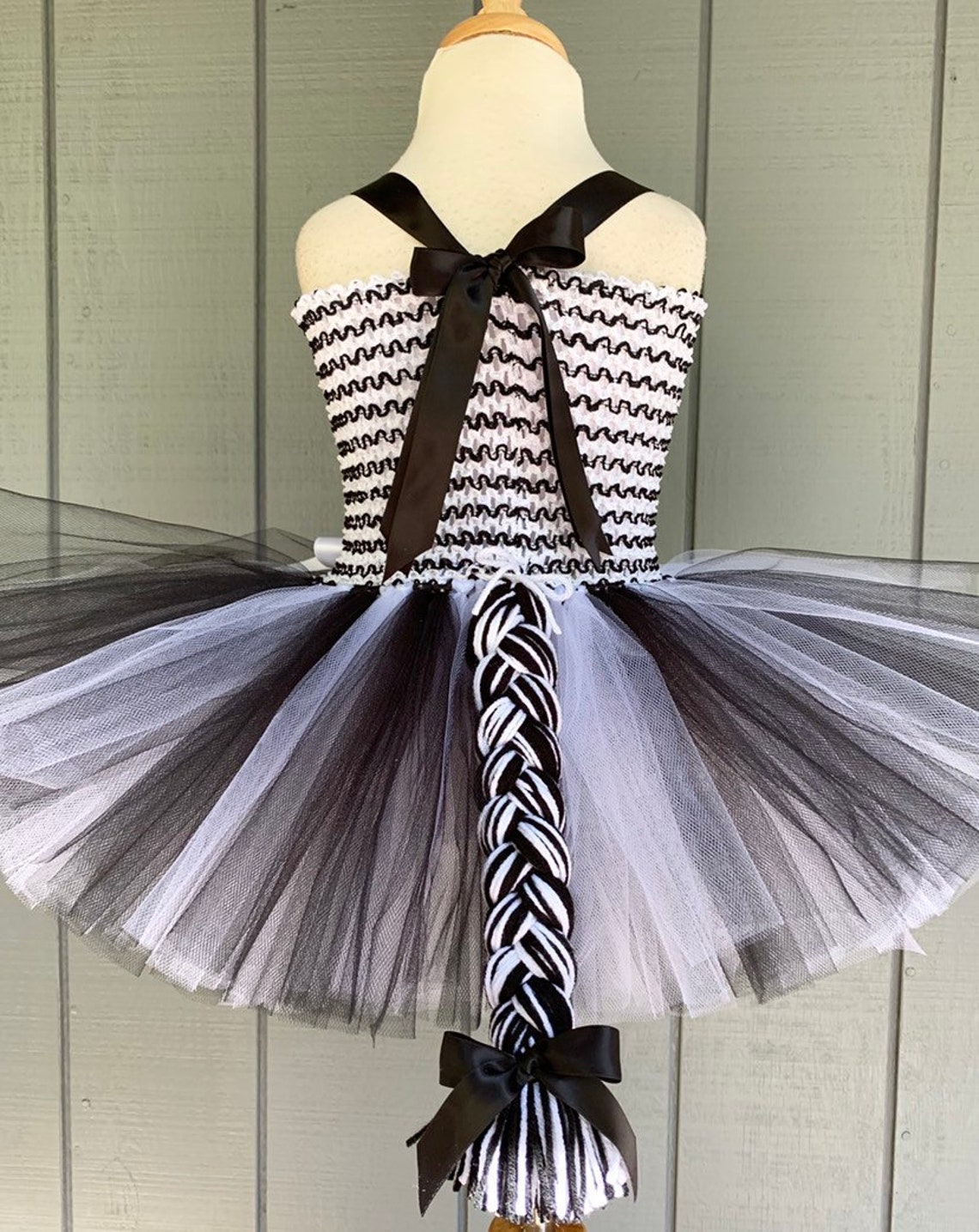 Zebra Dress Zebra Tutu Girls Halloween Costume Black and - Etsy