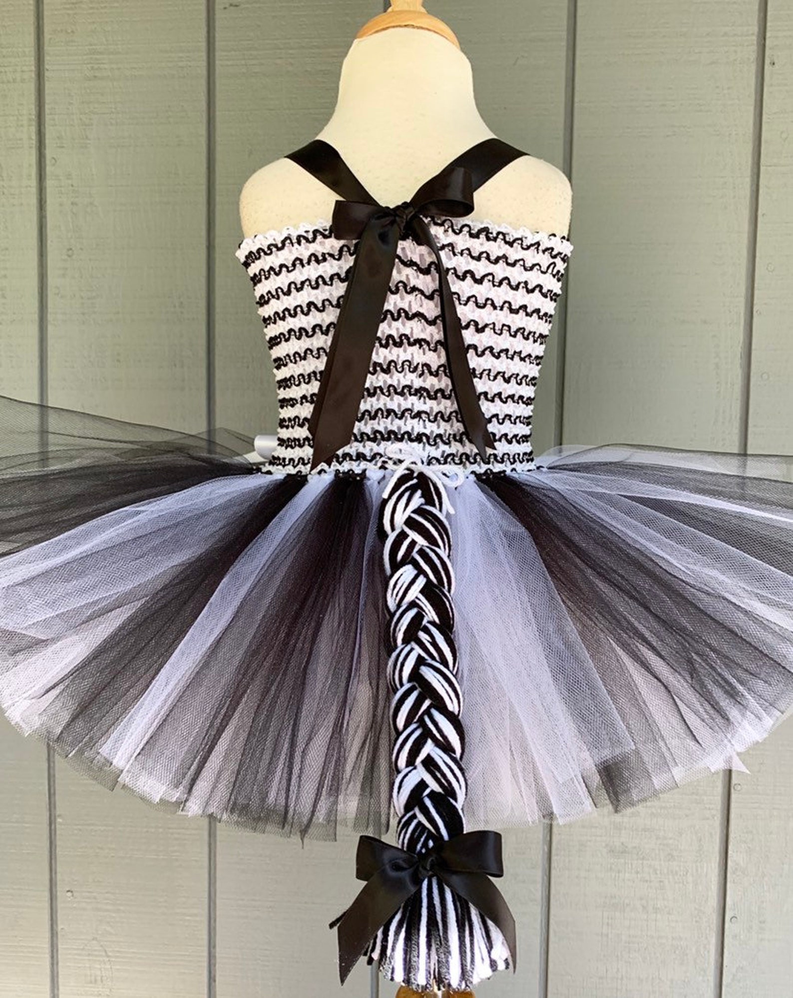 Zebra Dress Zebra Tutu Girls Halloween Costume Black and - Etsy