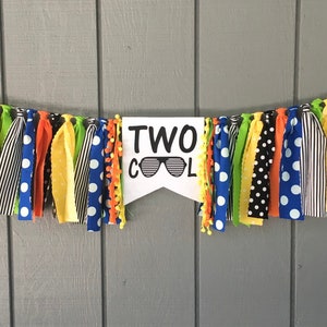Boys Two Cool Birthday Banner - Second Birthday Banner - Two Cool ...
