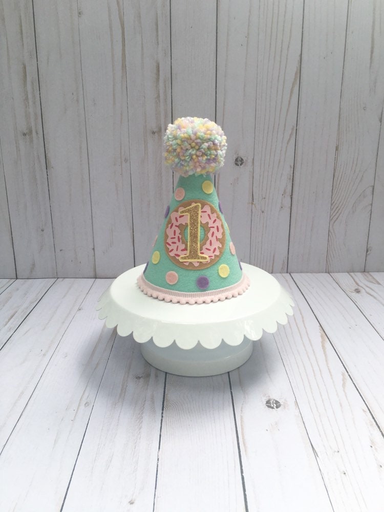 Donut Grow up Girls 1st Birthday Hat and Banner Donut | Etsy