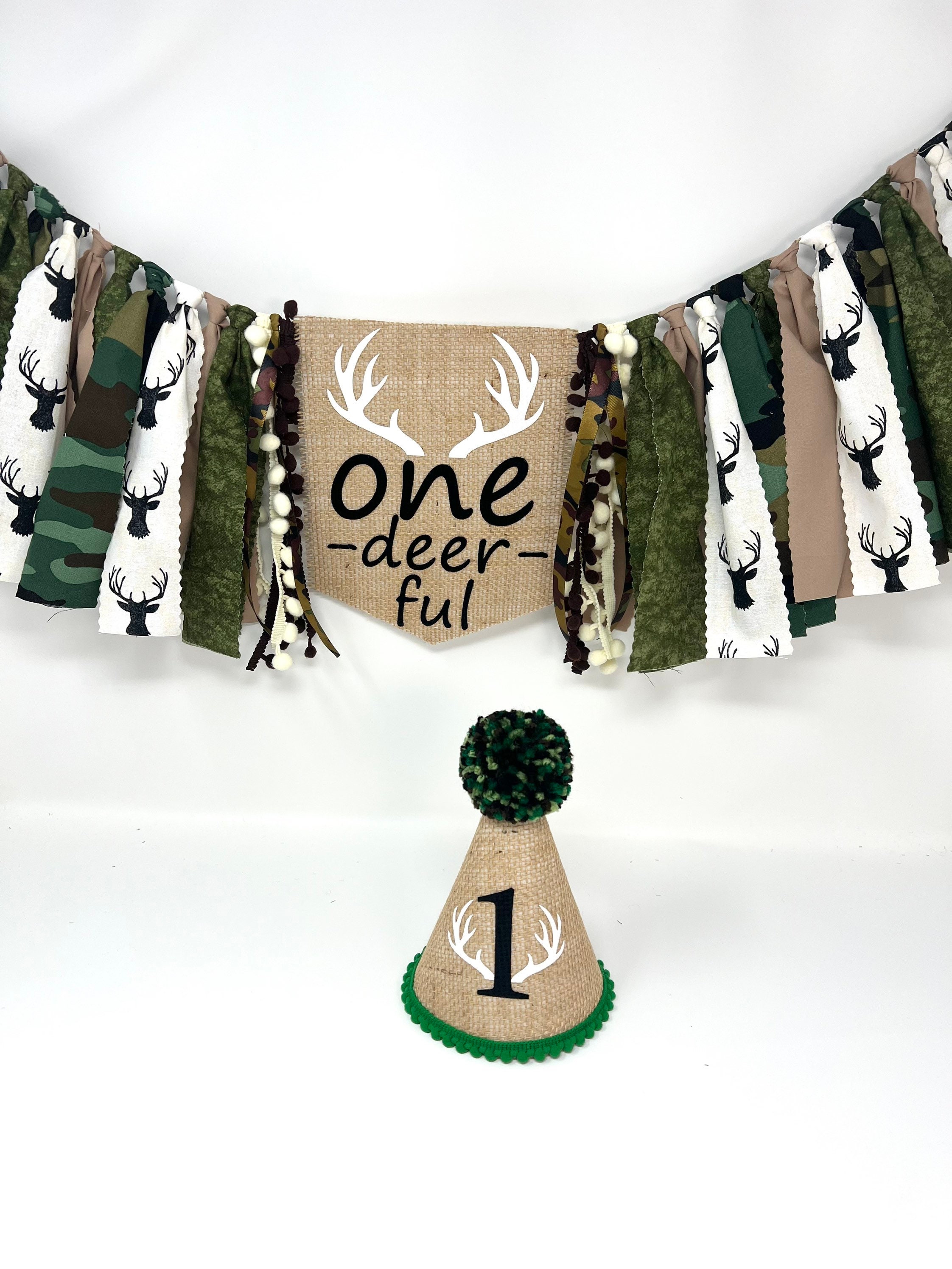 One-deer-ful High Chair Banner Boys Deer Banner Camo - Etsy