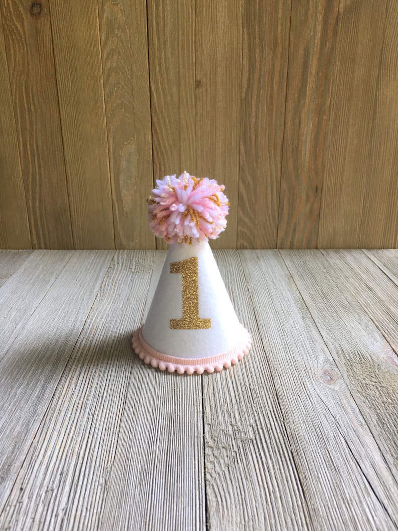 Girls first birthday hat one high chair banner 1st | Etsy