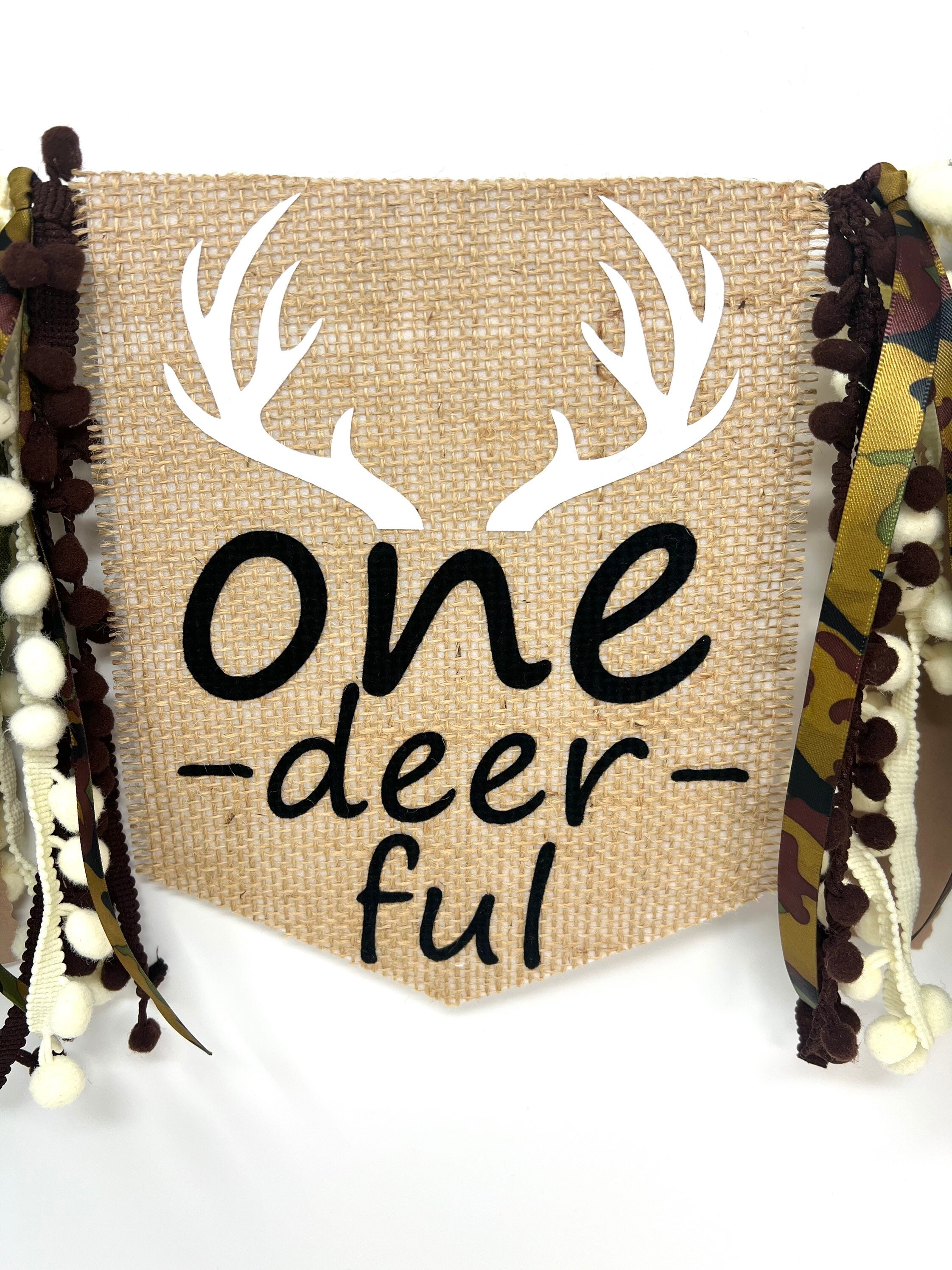 One-deer-ful High Chair Banner Boys Deer Banner Camo - Etsy