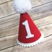 1st Birthday Hat - First Birthday High Chair Banner and Hat - Red and ...