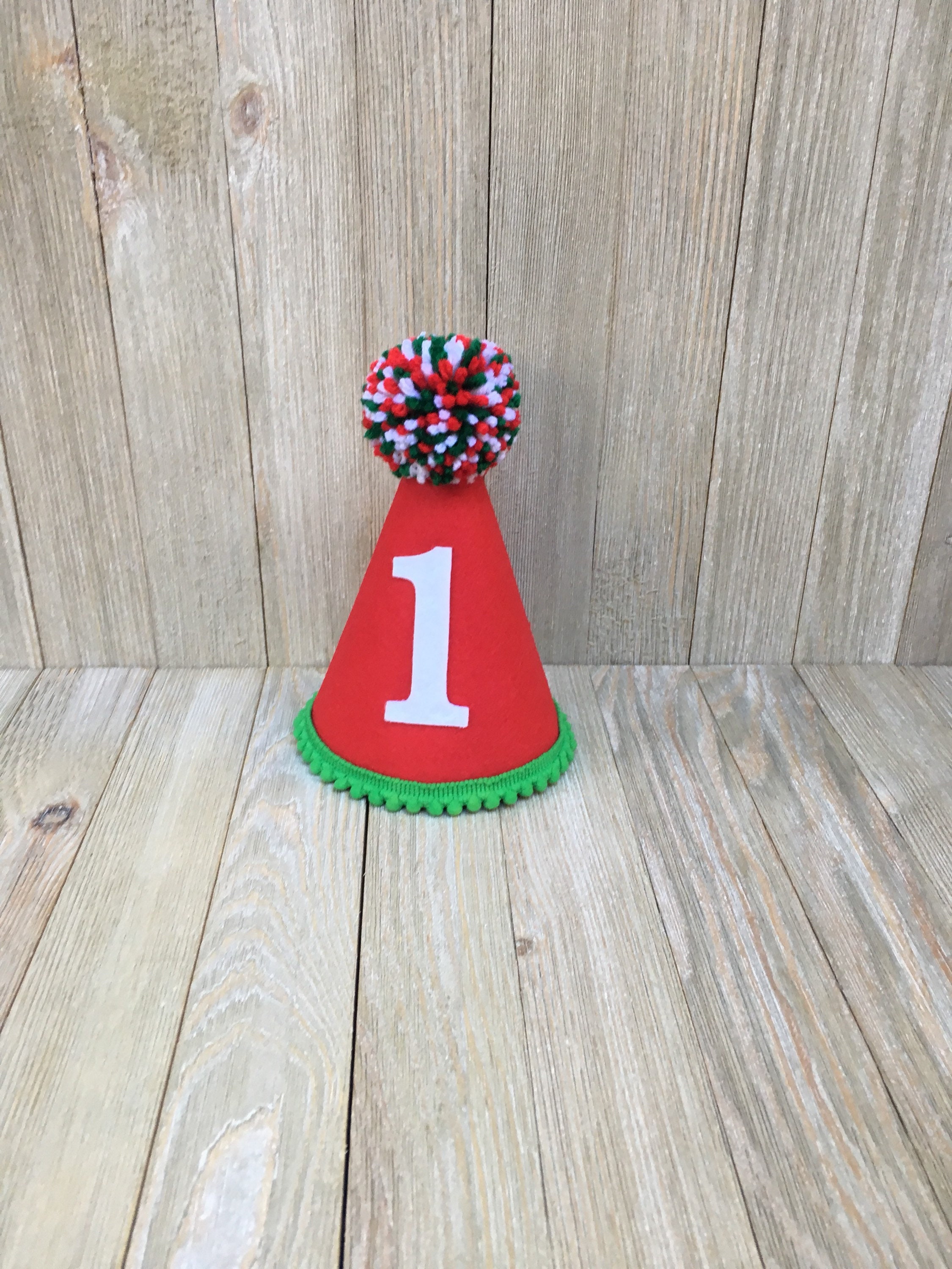 Christmas First Birthday Hat - 1st Birthday Party Hat - Boys Girls ...