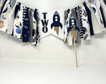 Space Banner Moon Banner Two the Moon Banner Moon Birthday - Etsy