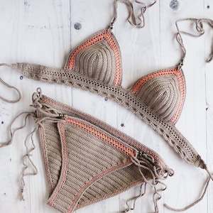 Crochet Swimsuit With Beads, Crochet Bikini Set, Bohemian Bikini, Boho ...