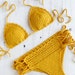 Brazilian Crochet Swimsuit in Yellow, Women Crochet Bathing Suit ...