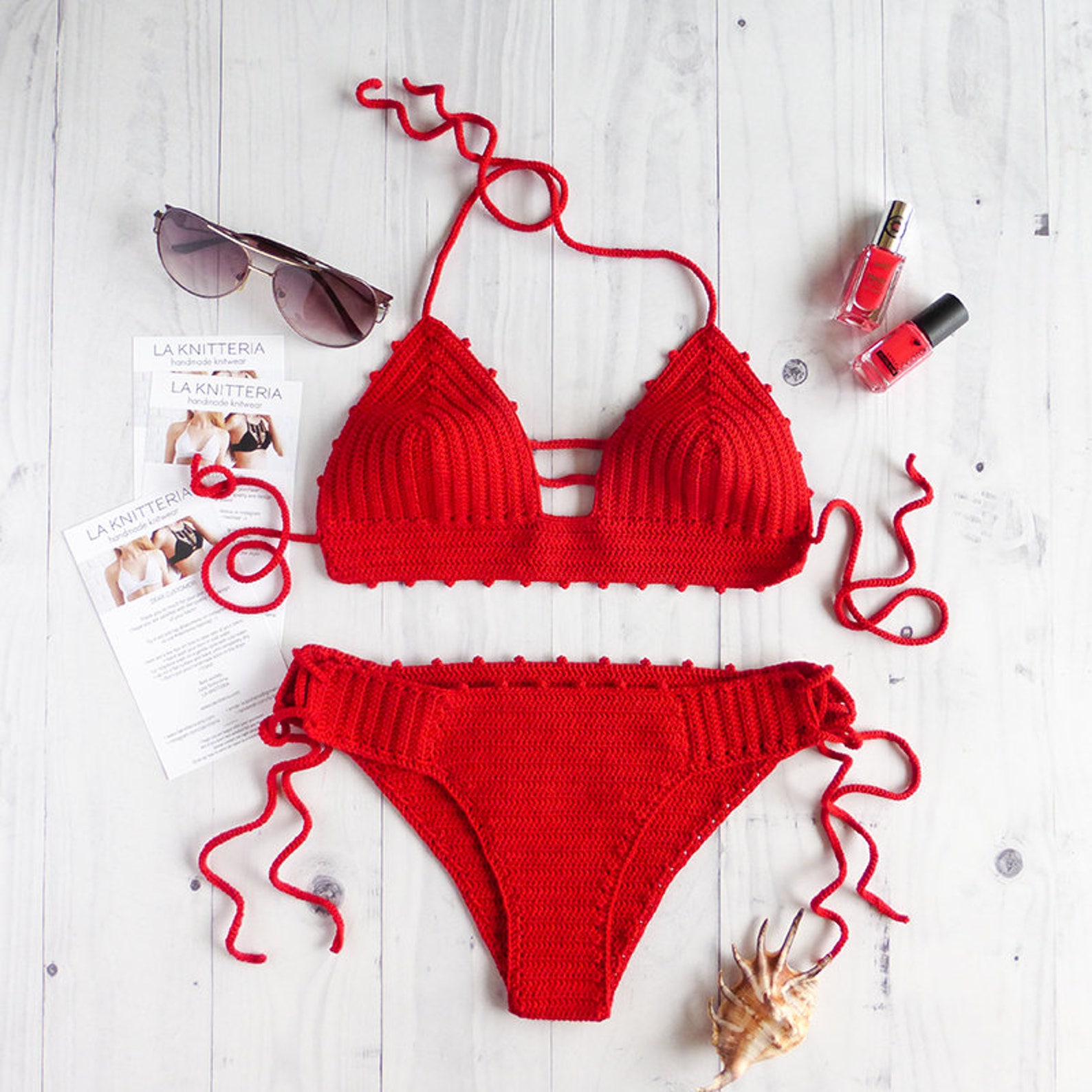 Crochet Swimsuit - Brazilian Crochet Swim Suit - Crocheted Bikini ...