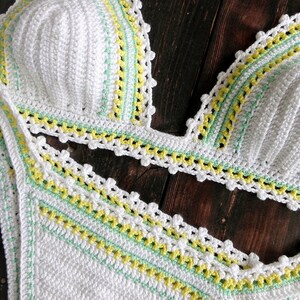 Brazilian Crochet Bikini, Cheeky Crochet Swimsuit, High Leg Crocheted ...