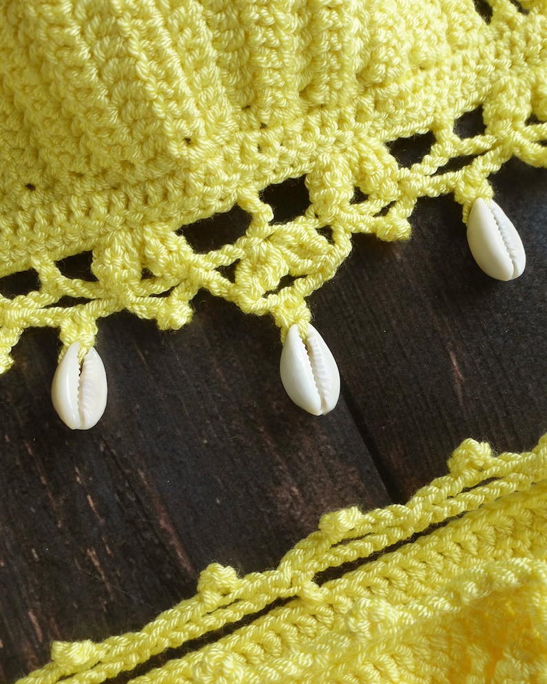 Brazilian Crochet Bikini With Sea Shells Bohemian Crochet - Etsy