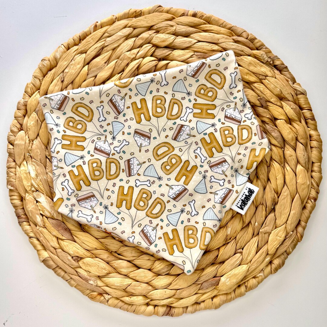Dog Birthday Bandana – HBD Dog Party Bandana | Cute Dog Birthday Outfit ...