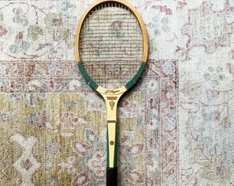 Vintage Wood Wilson Tennis Racquet - Etsy