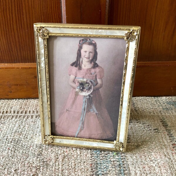 Gold and Pearl Picture Frame - Etsy
