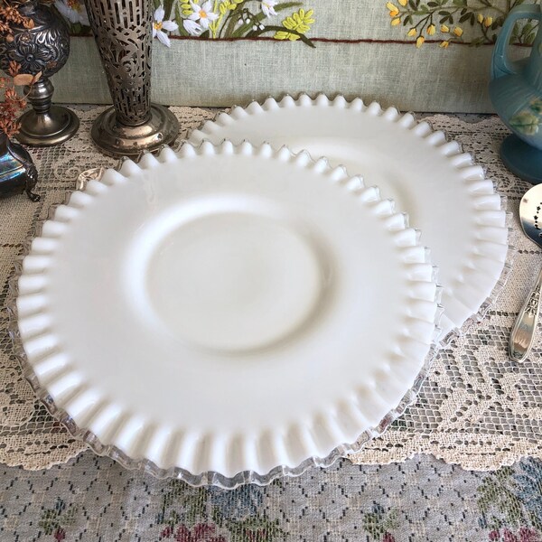 Milk Glass Platter - Etsy