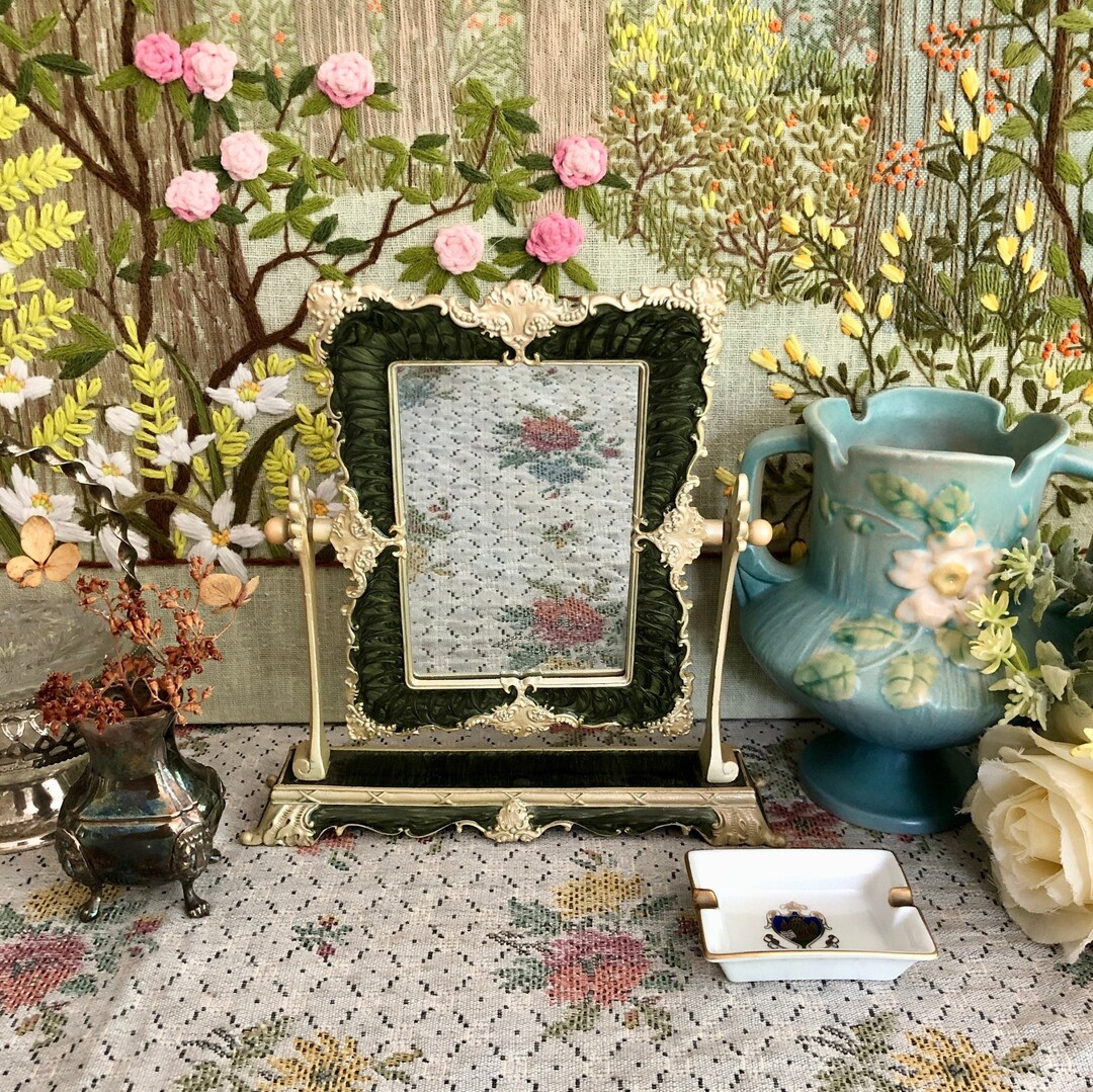 Vintage Mirror Tabletop Mirror Vanity Mirror Antique Mirror Dresser ...