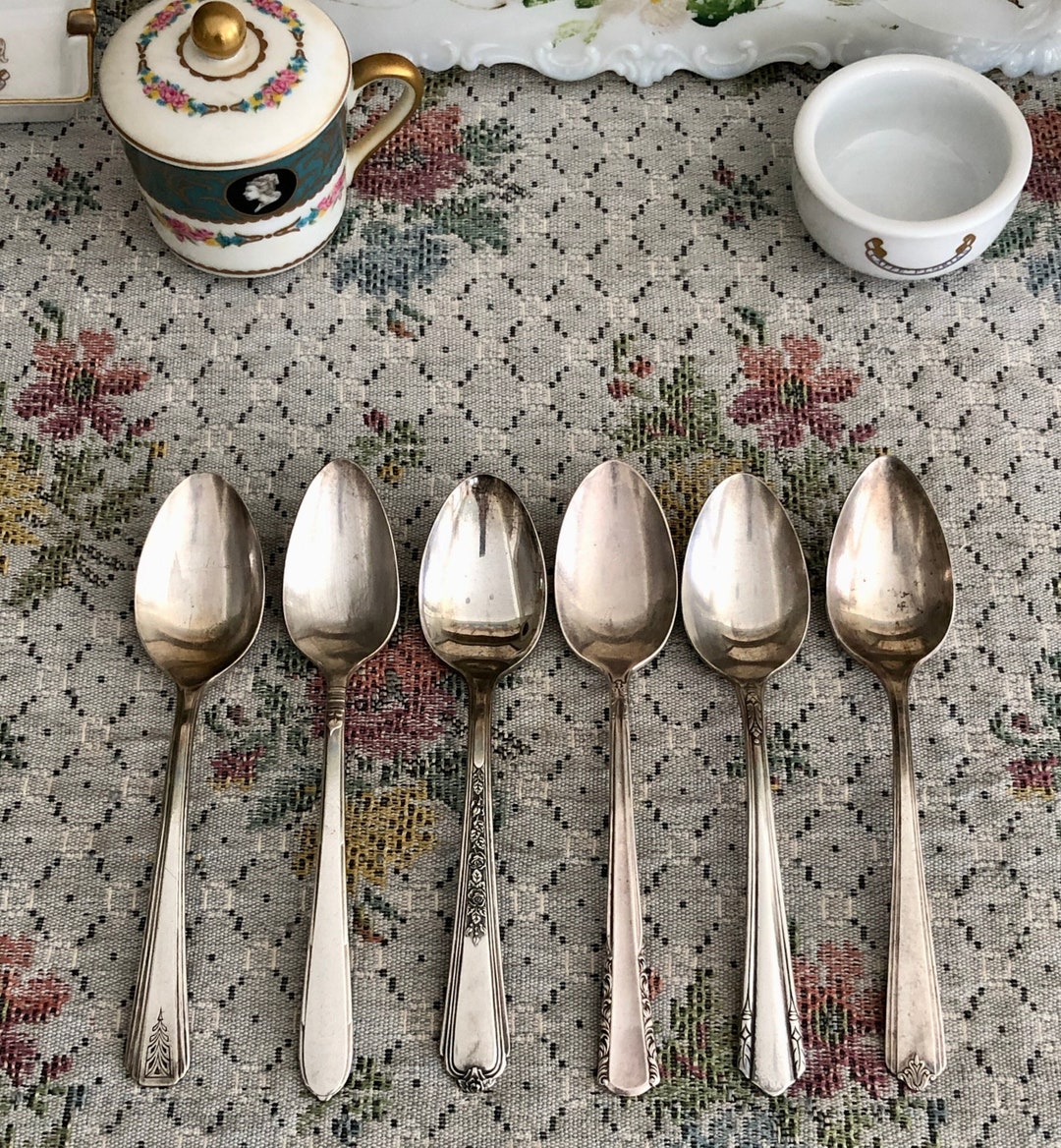 6 Antique Teaspoons Antique Spoons Vintage Spoons Vintage Teaspoons ...