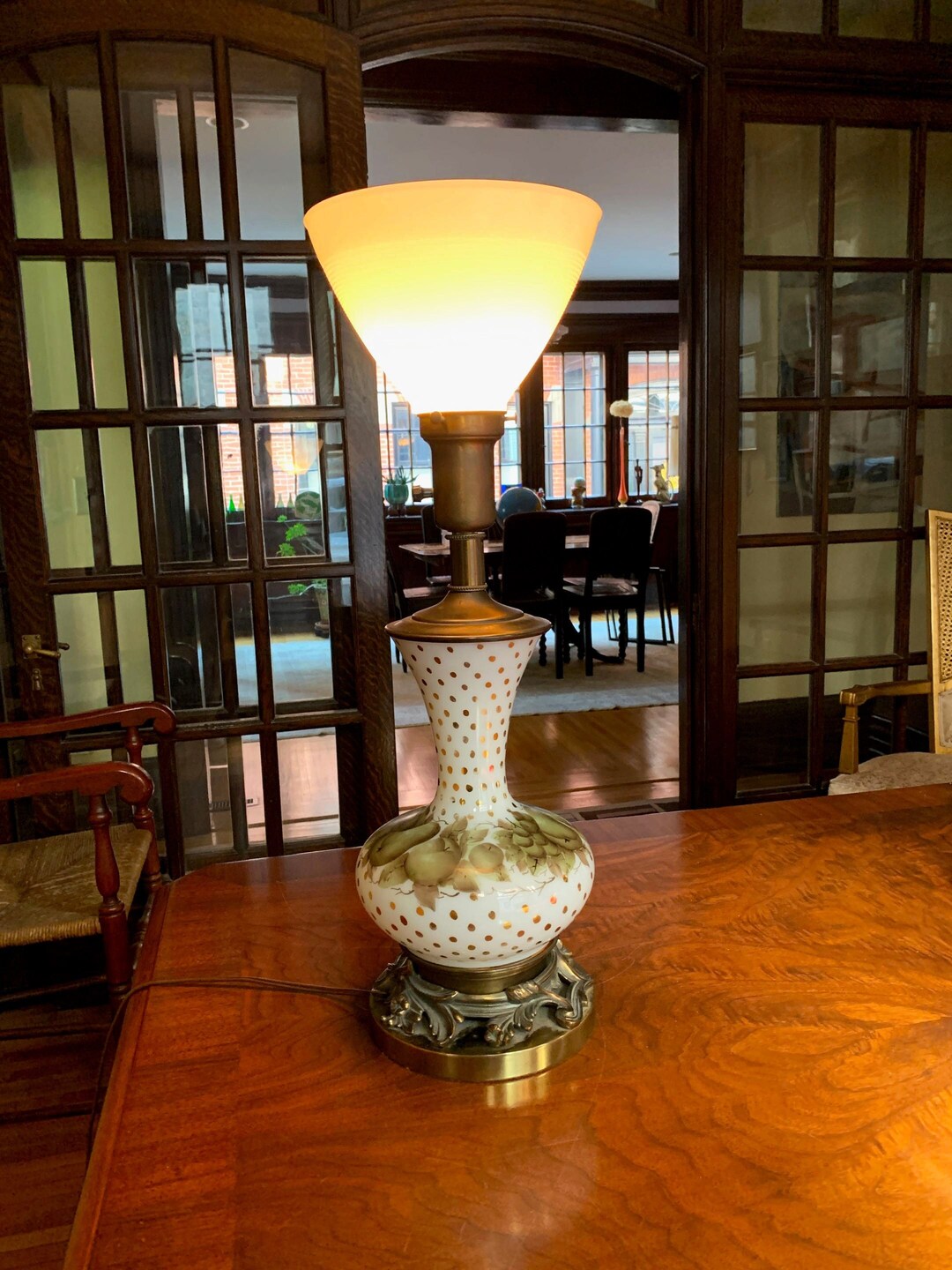 Table Lamp Vintage Lighting Vintage Lamp Antique Lamp White Lamp ...