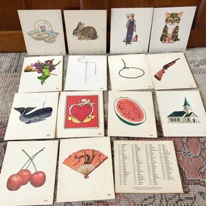 65 Flash Cards Vintage Flashcards Old Flash Cards Scrapbook Supplies ...