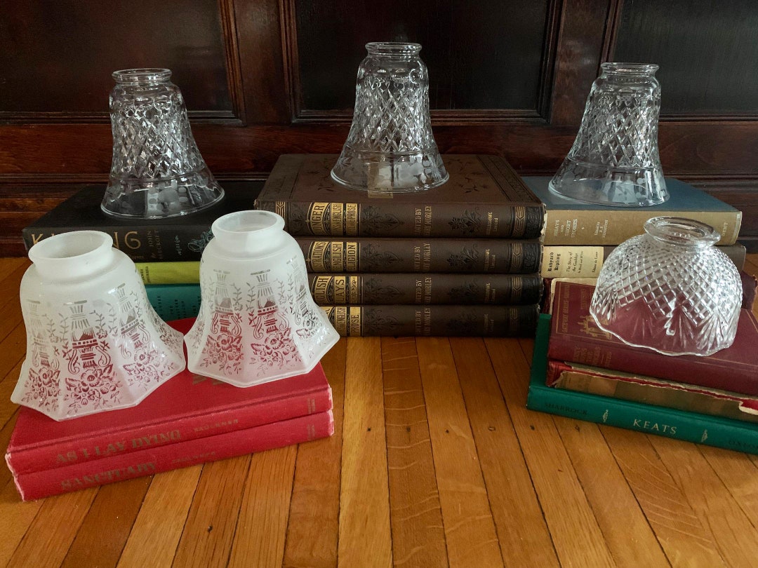 Vintage Lamp Shade Glass Globe Sconce Shade Replacement Globes Glass ...
