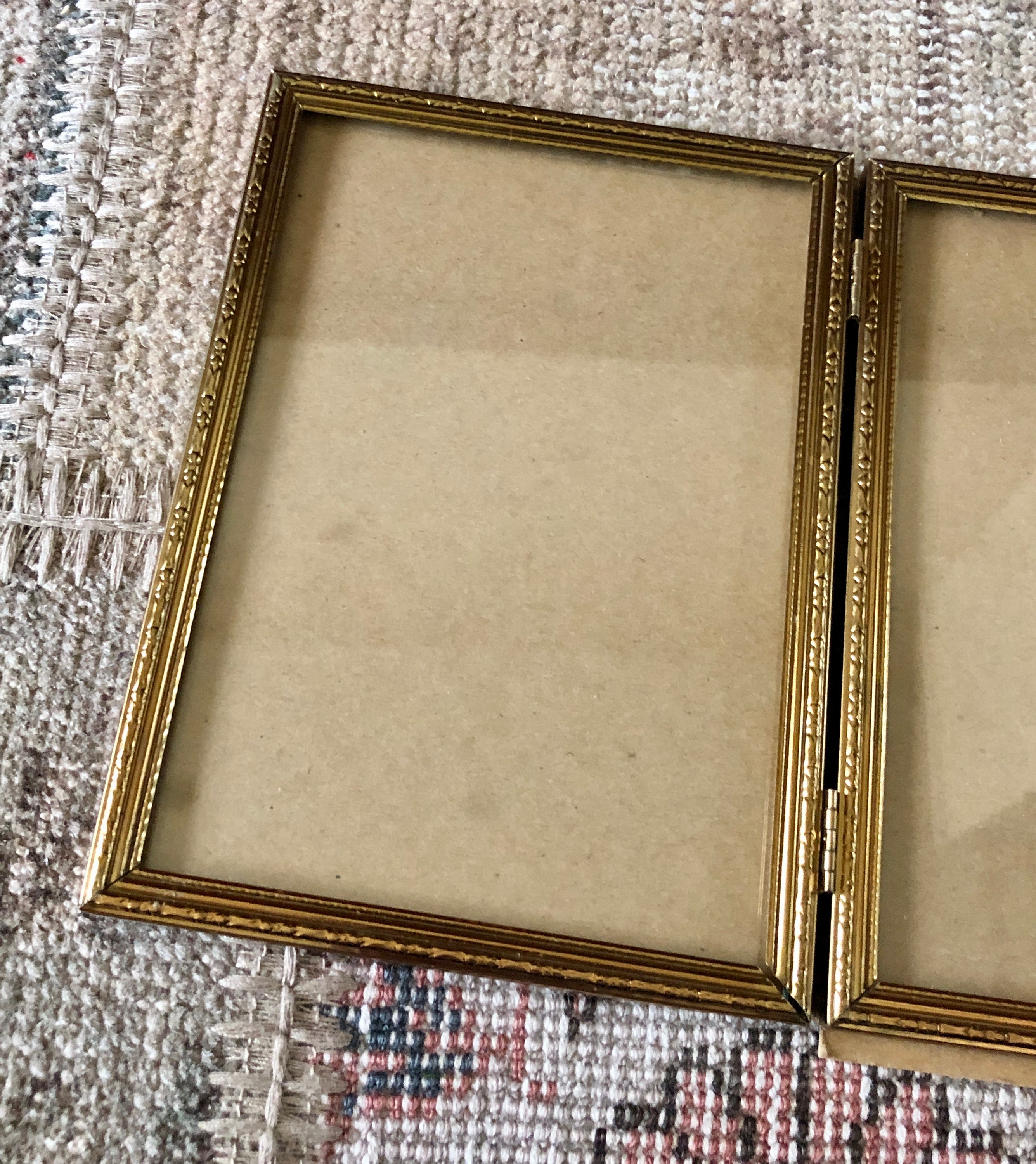 Brass Frame Gold Frame Brass Picture Frame Double Picture - Etsy