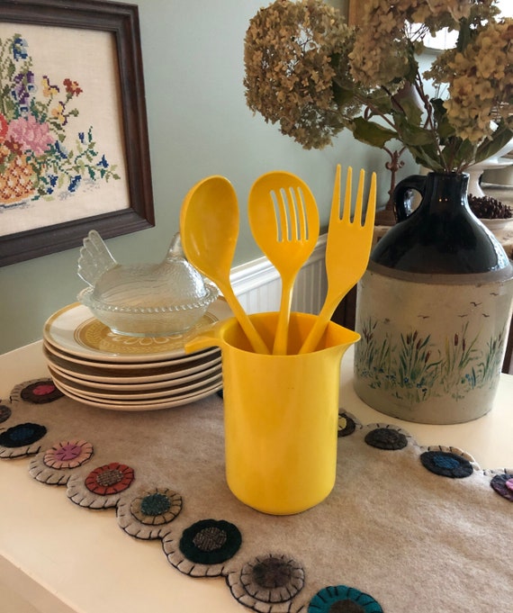 Yellow Kitchen Utensil Holder