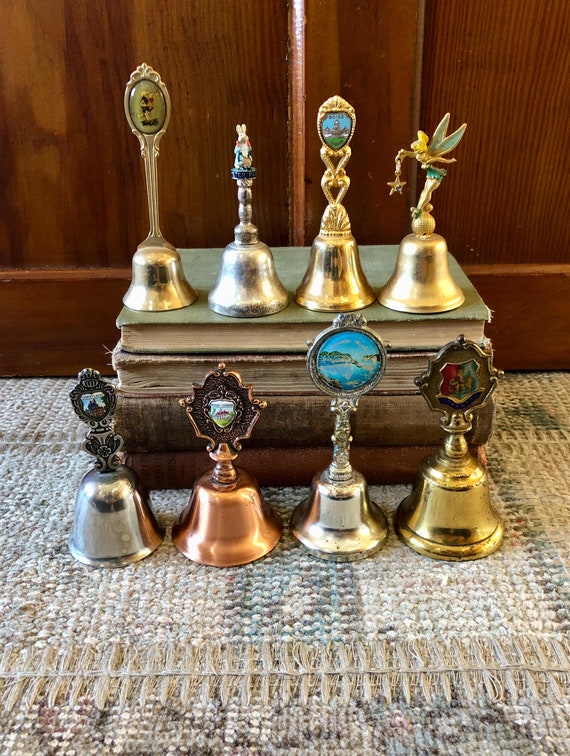 Antique Hand Held Bells Antique Metal Bells, Hand Held Bells: European