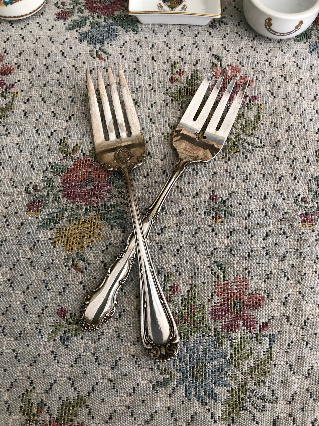 2 Serving Forks Serving Utensils Antique Forks Vintage Flatware Antique ...
