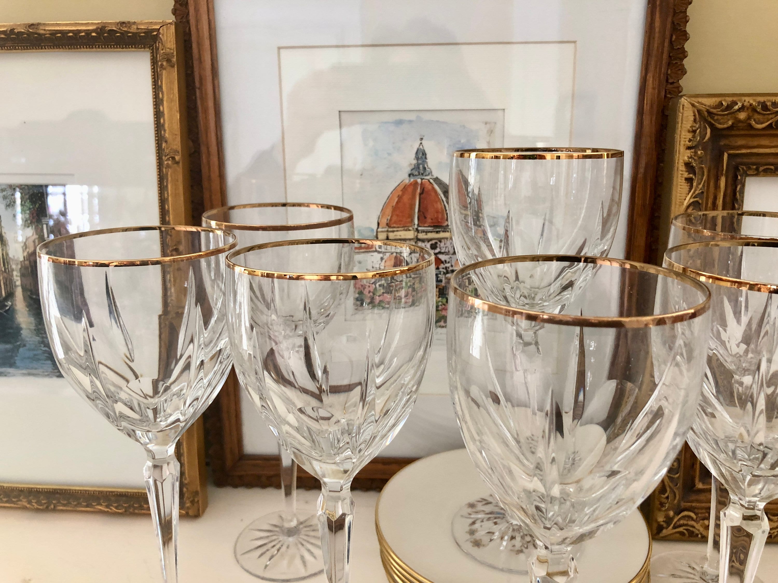Gorham Crystal Glasses Gorham Goblets Gorham Glass Vintage Stemware ...