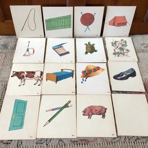 65 Flash Cards Vintage Flashcards Old Flash Cards Scrapbook Supplies ...