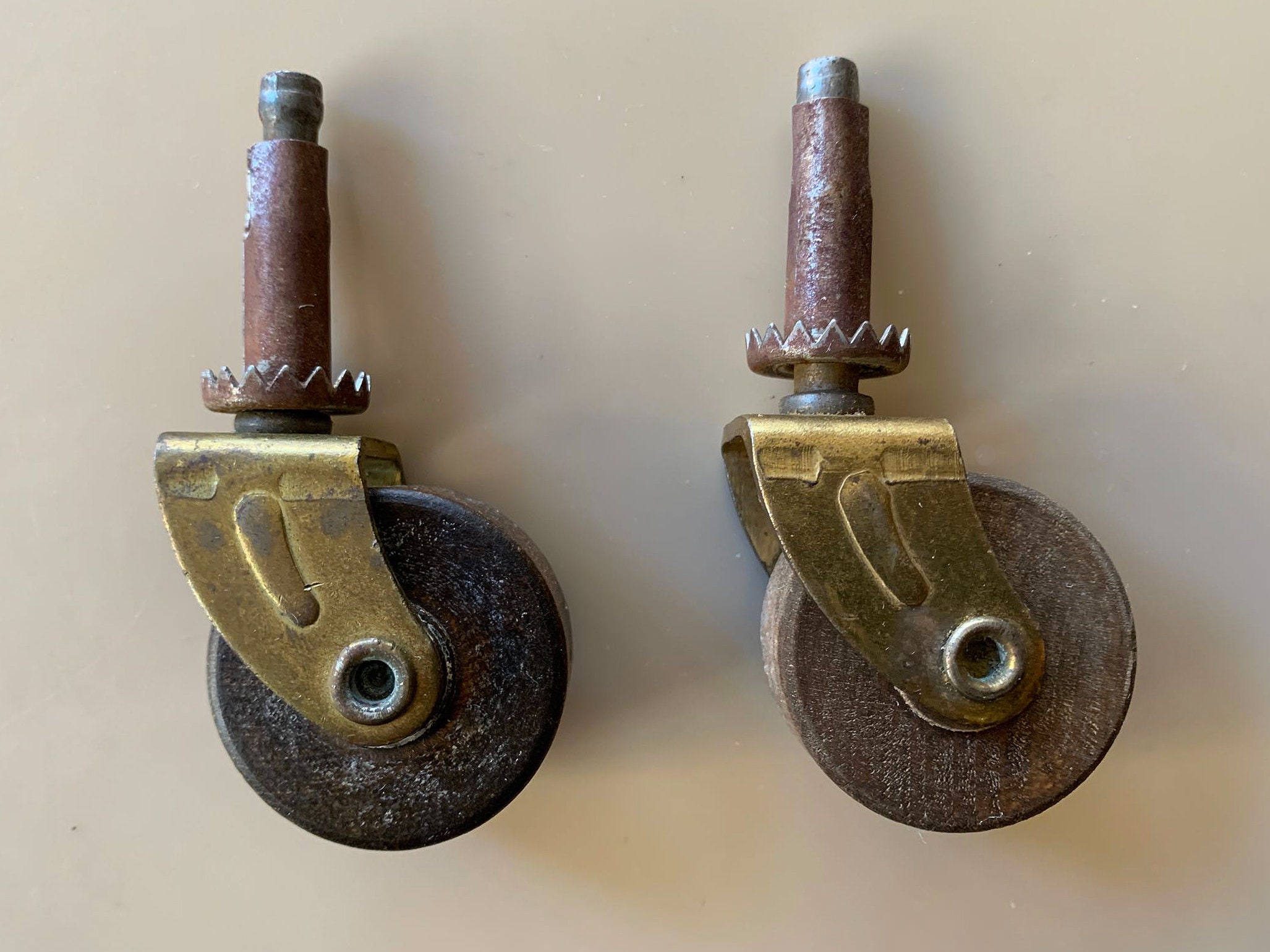 Vintage Caster Wheels Metal Caster Wheels for Furniture Wheels | Etsy