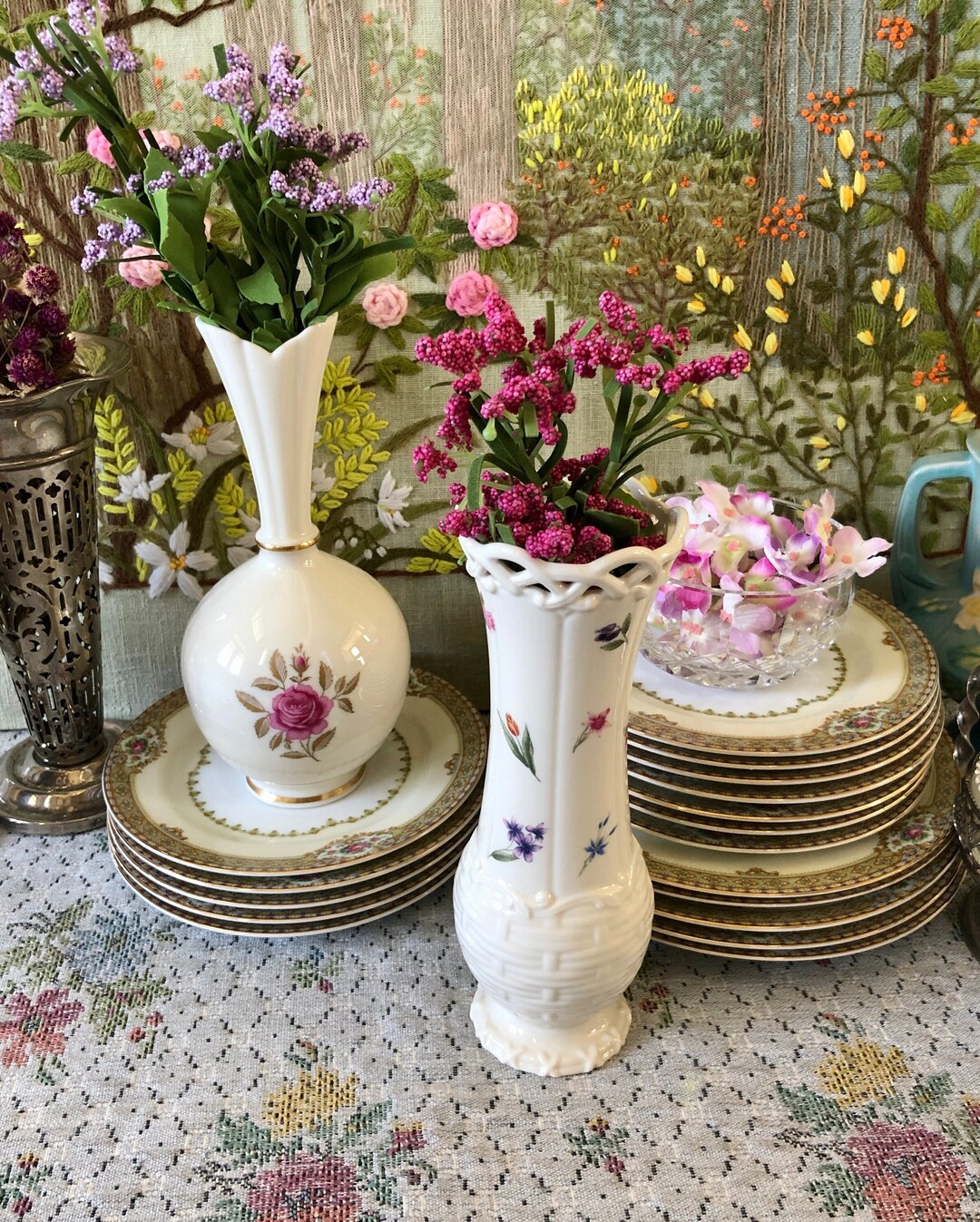 Lenox Vase Lenox Bud Vase for Flowers Vase Lenox Flower Vase Lenox ...