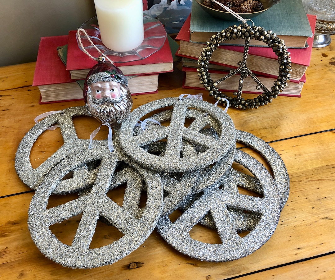 Peace Sign Ornament Christmas Ornaments Santa Ornament Tree Ornaments ...