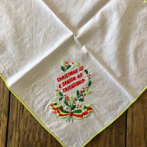 Christmas Hankies Vintage Handkerchief Women Christmas Handkerchief ...