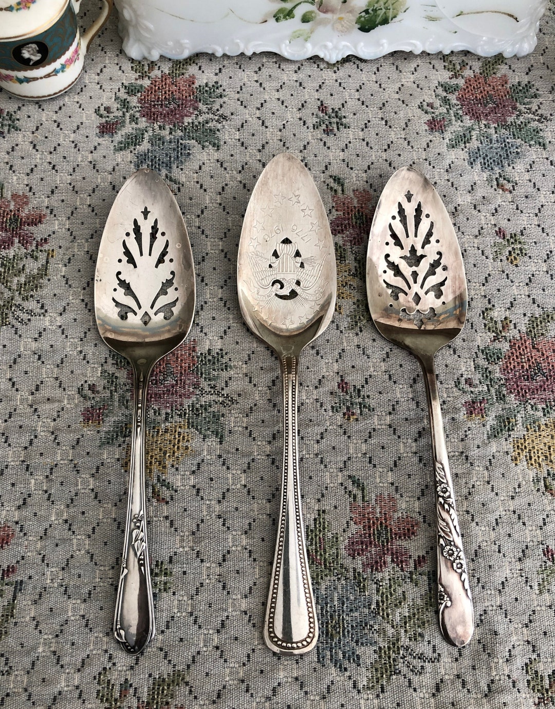 Antique Cake Server Vintage Cake Server Wedding Cake Server Silver Pie ...