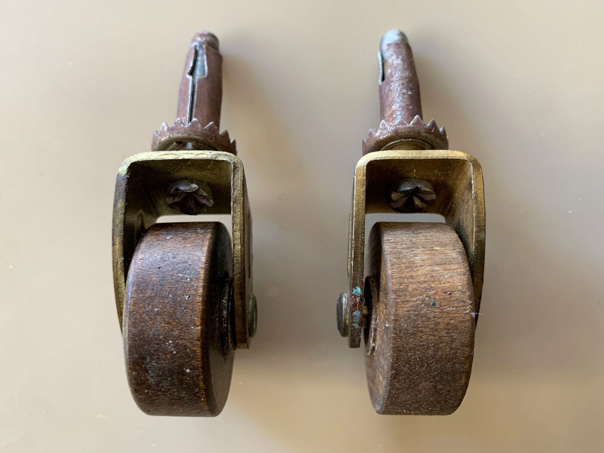 Vintage Caster Wheels Metal Caster Wheels for Furniture Wheels | Etsy